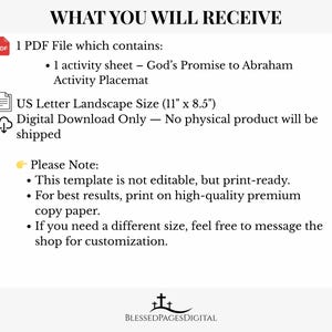 Abraham Bible Activity Placemat: Sunday School Coloring Page (PDF ...