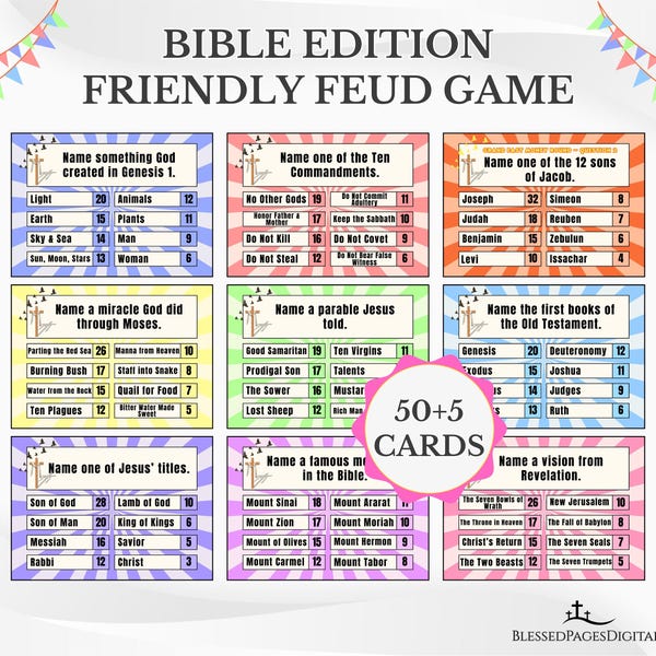 Bible Family Feud - Etsy
