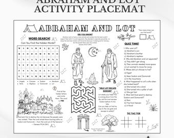 Cain and Abel Activity Placemat: Bible Story Coloring Page (PDF ...