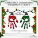 Merry and Bright Christmas Handprint Craft: Christian Christmas ...