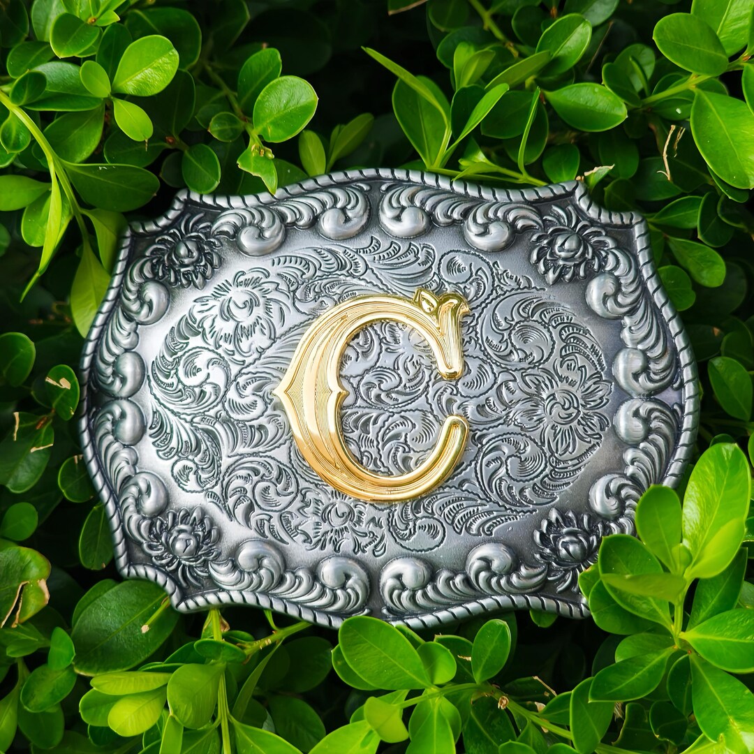 Custom Letter C Belt Buckles | Western Cowboy Belt Buckles | English ...