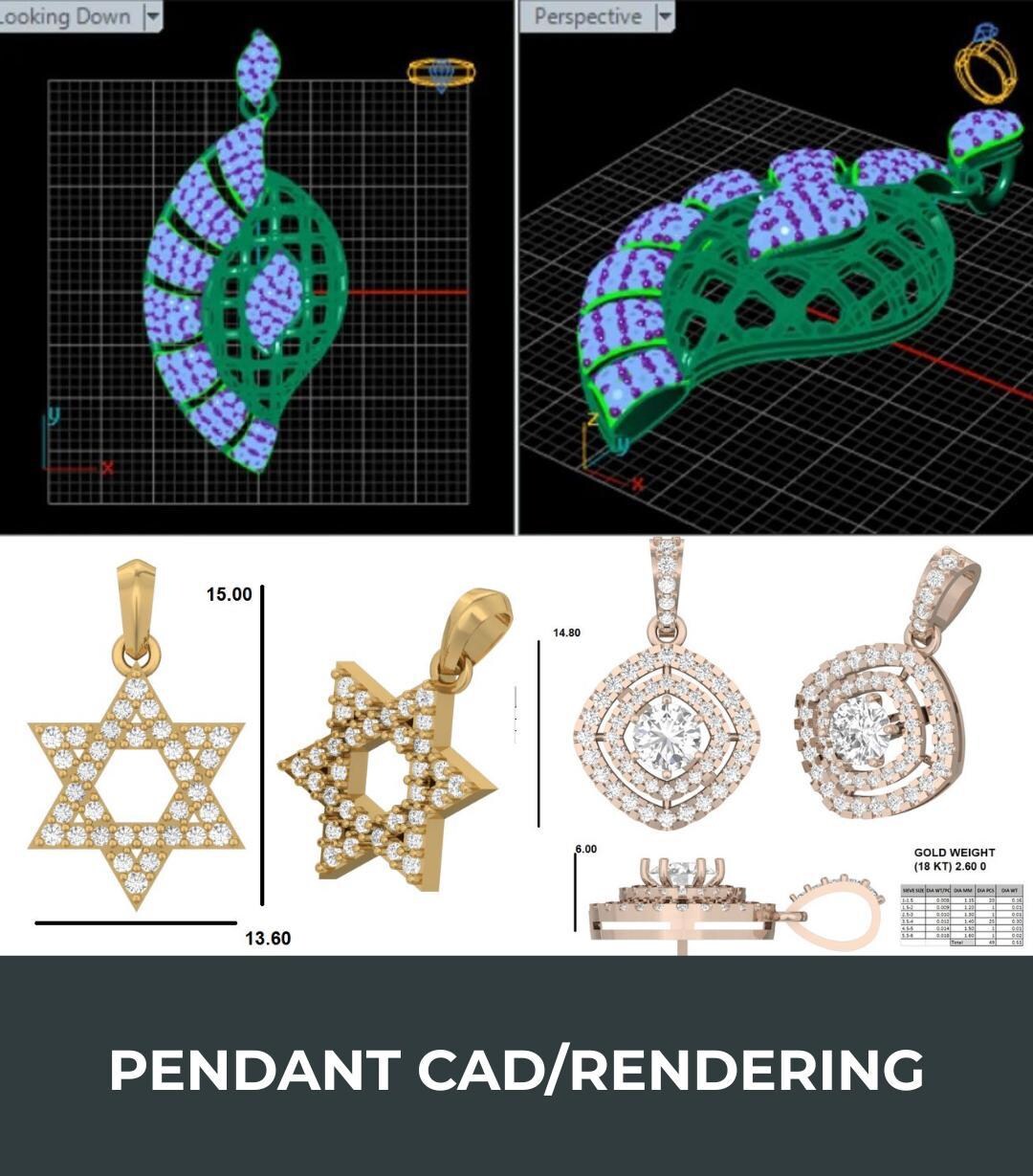 Custom Pendant CAD Design | 3D Pendant Rendering Image & Video | CAD ...