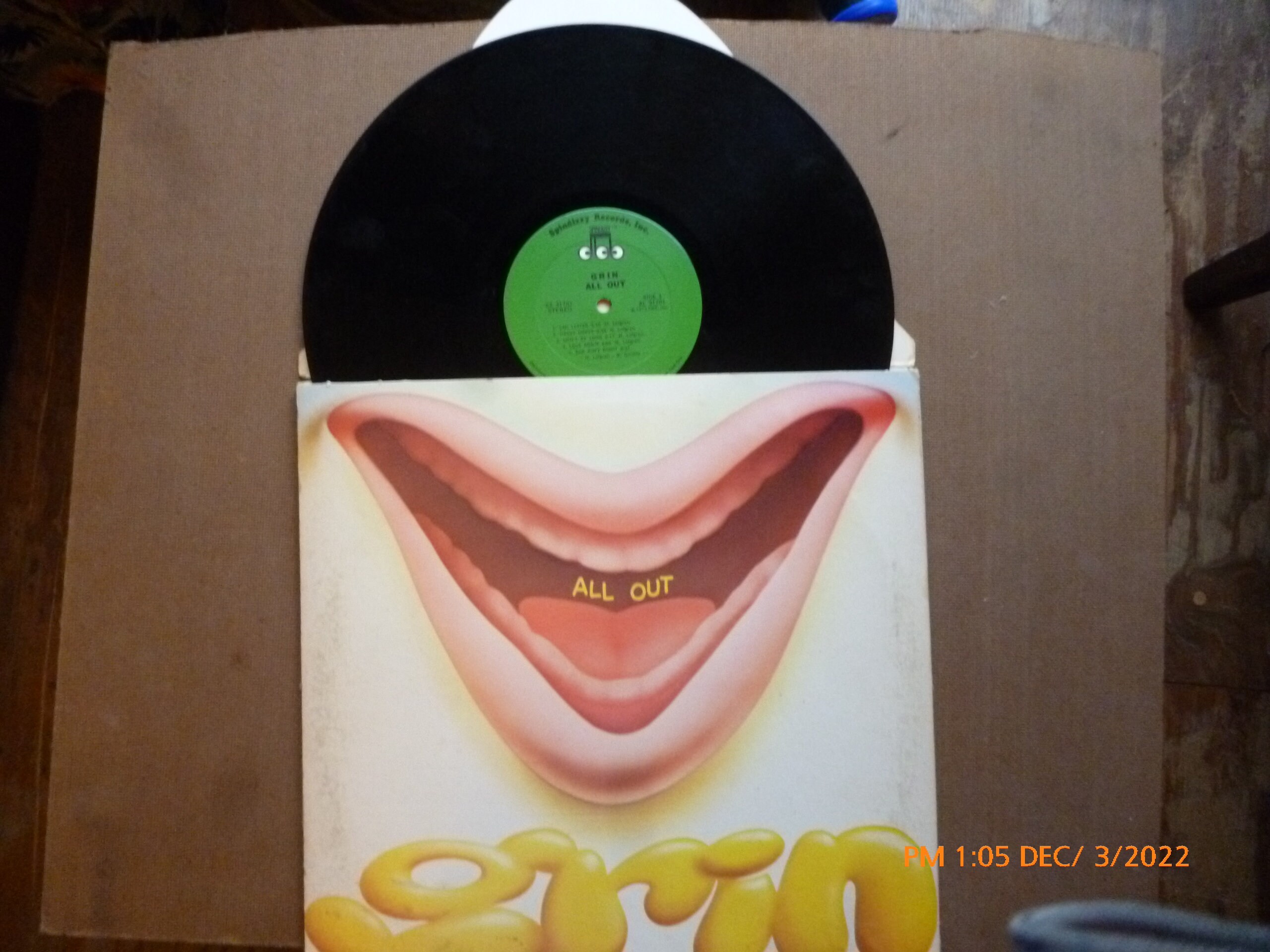 Grin Nils Lofgren LP 1972 All Out Spindizzy Records KZ 31701 Rock Jazz ...