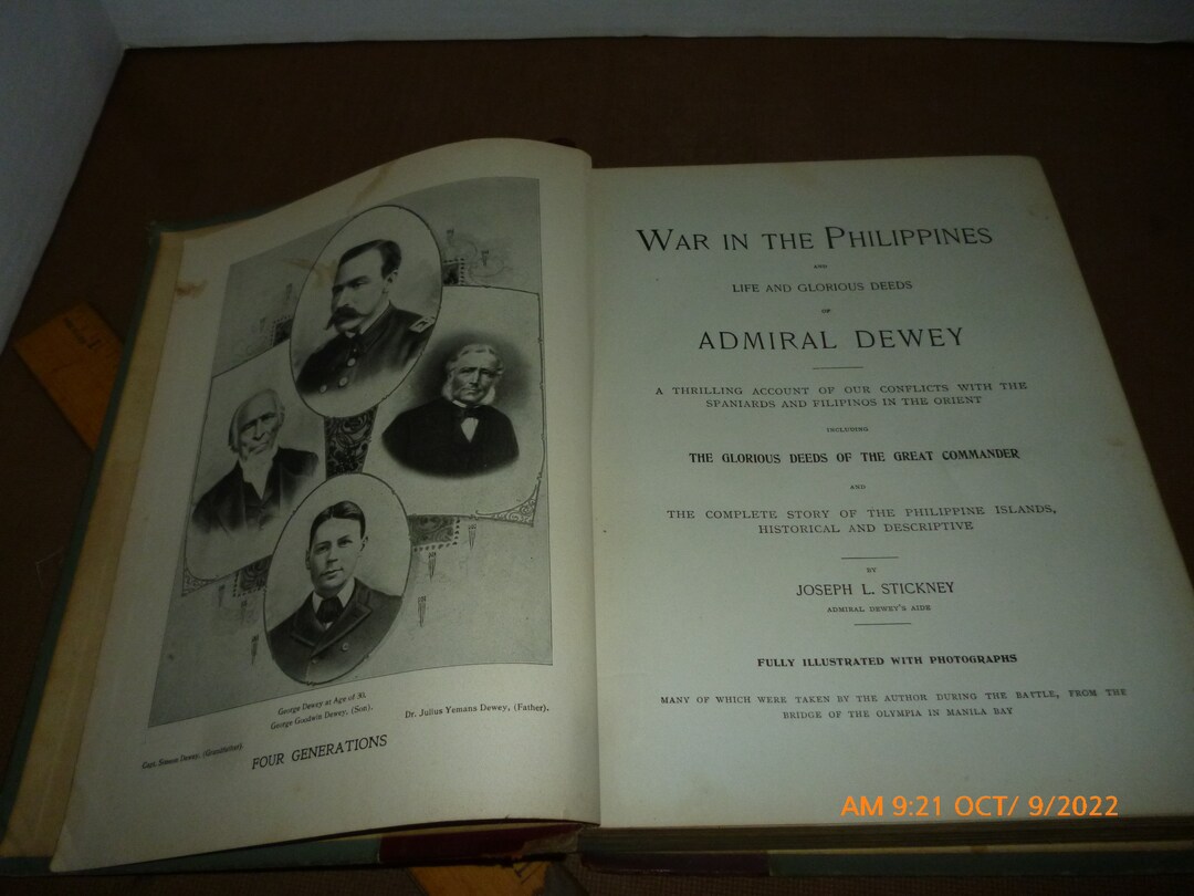1899 War in the Philippines Admiral Dewey First Ed. Stickney History ...