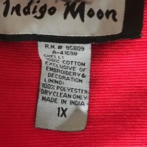 Vintage Indigo Moon Baggy Oversized Red Indigo Moon Coat Super Fly for ...