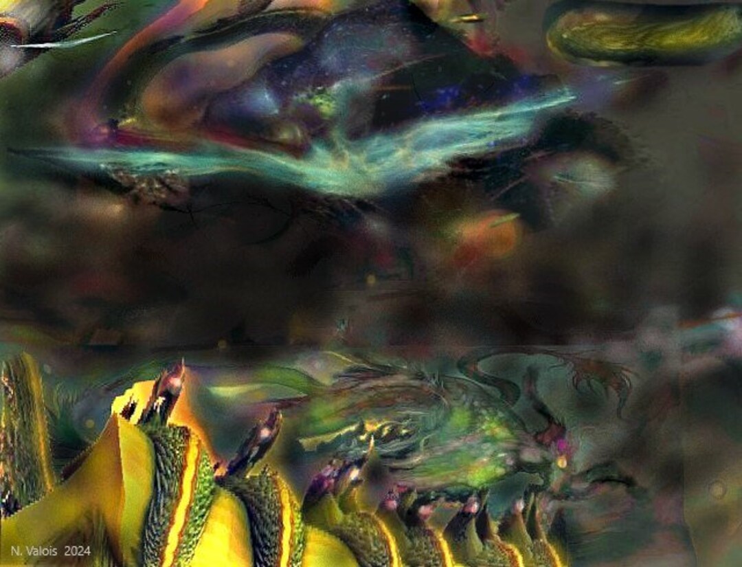 Gambole Ariose Original Digital Graphic Art Cosmic Moxa - Etsy