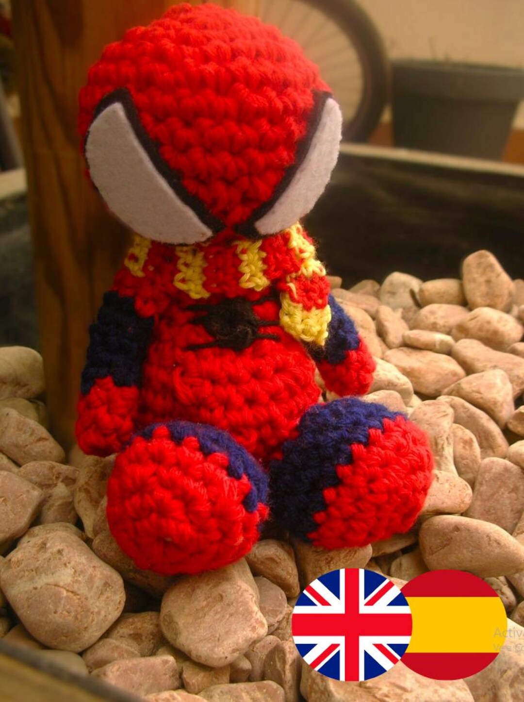 Angry Cute Spiderman Crochet Pattern, Amigrumi Spiderman Hand Size ...