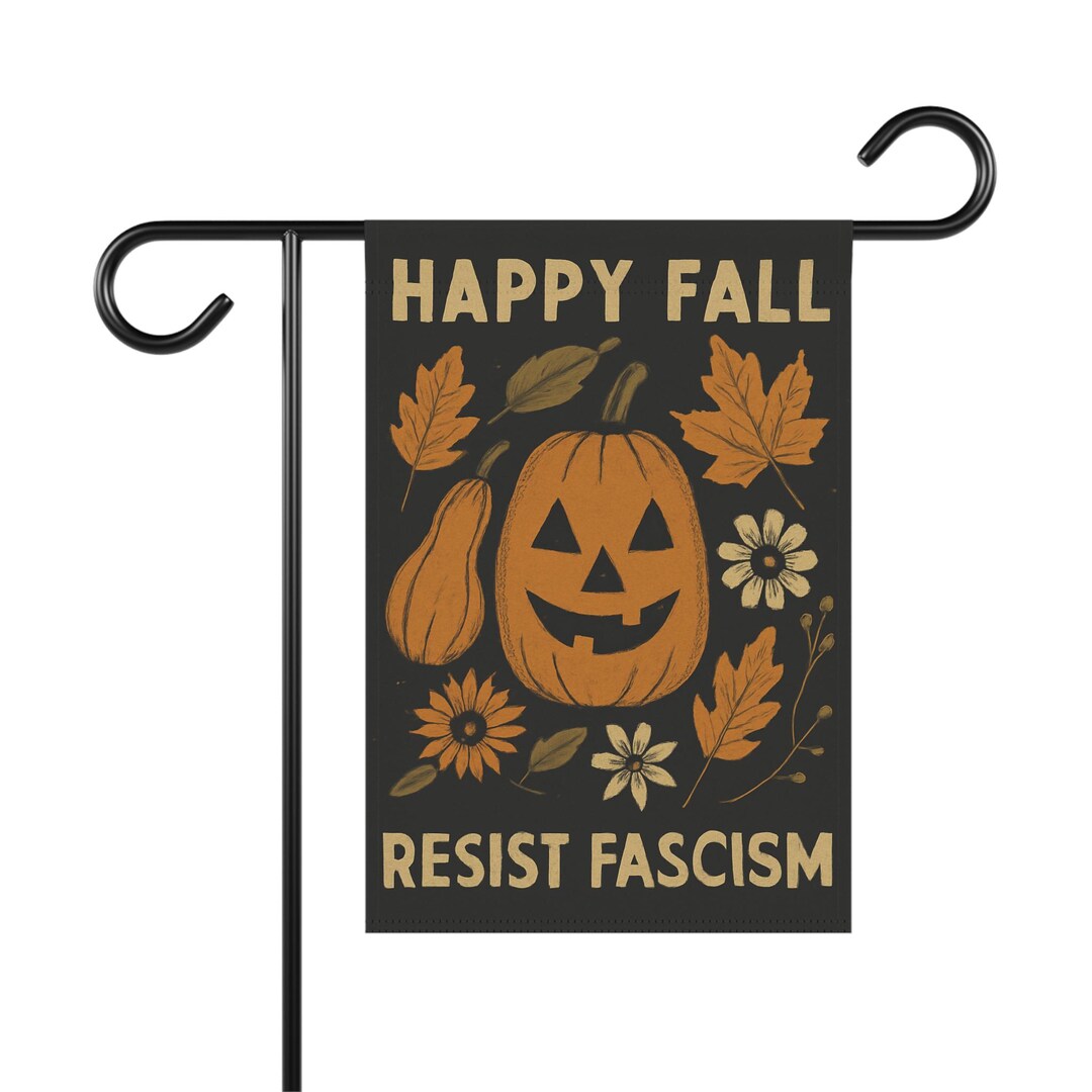 Funny Anti Trump Halloween Yard Flag, Liberal Garden Flag, Democratic ...