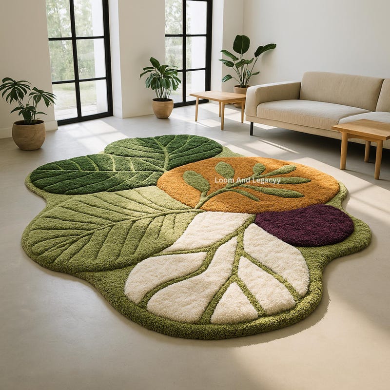 Leaf Rug - Etsy