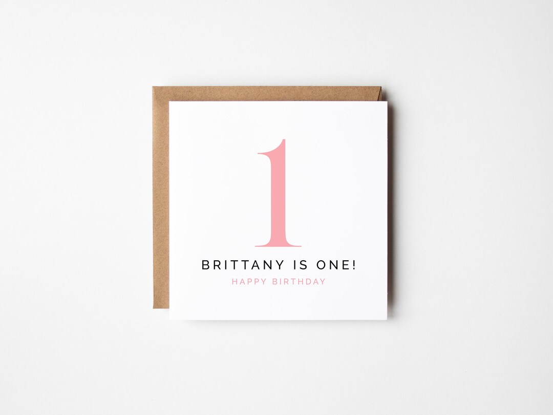 1st Birthday Card for Girls, Editable Printable Template Instant ...