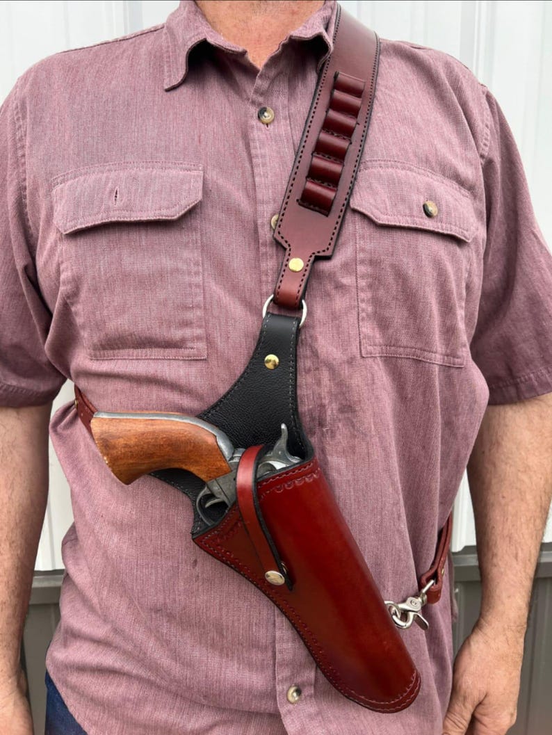 Leather Shoulder Holster: Single Action Revolver, Colt - Custom Barrel ...