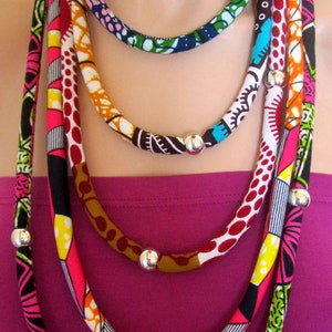 Ankara Necklace Design - Handmade Fabric Necklace - African Statement ...