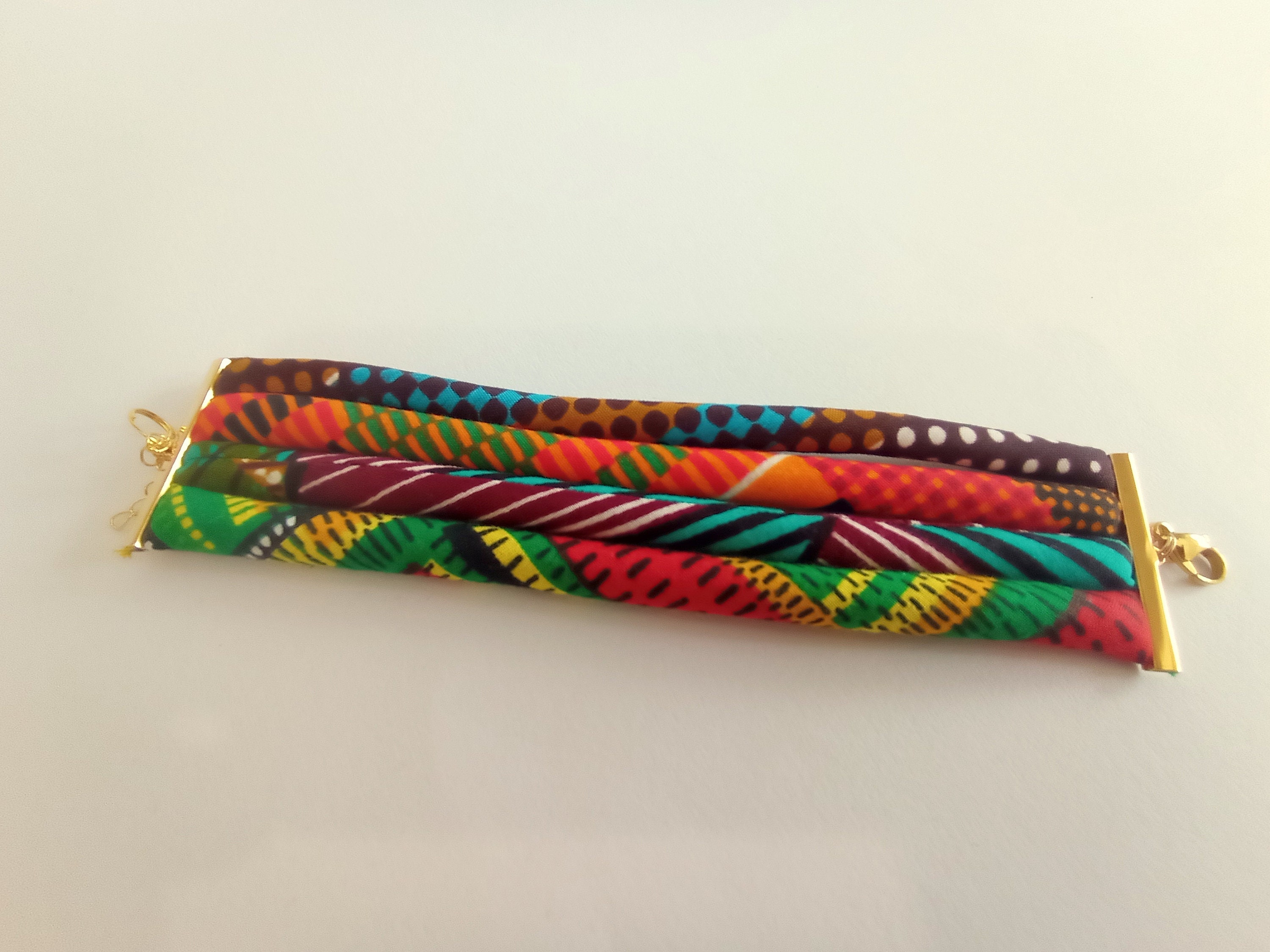 African Textile Patchwork Knot Jewelry, Kente Fabric Bib Necklace - Etsy