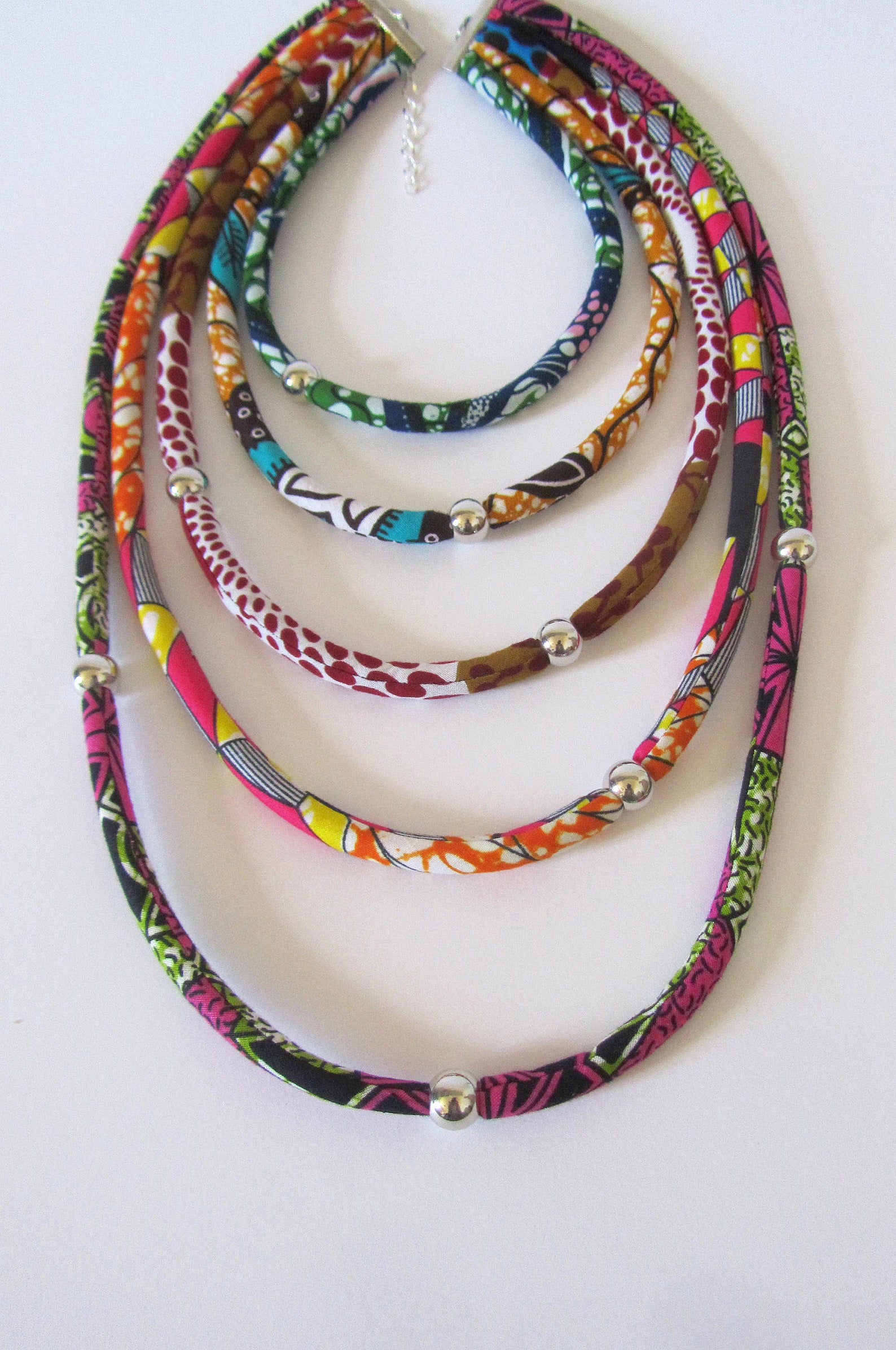 Ankara Necklace Design Handmade Fabric Necklace African - Etsy