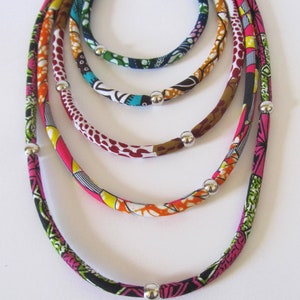 Ankara Necklace Design - Handmade Fabric Necklace - African Statement ...
