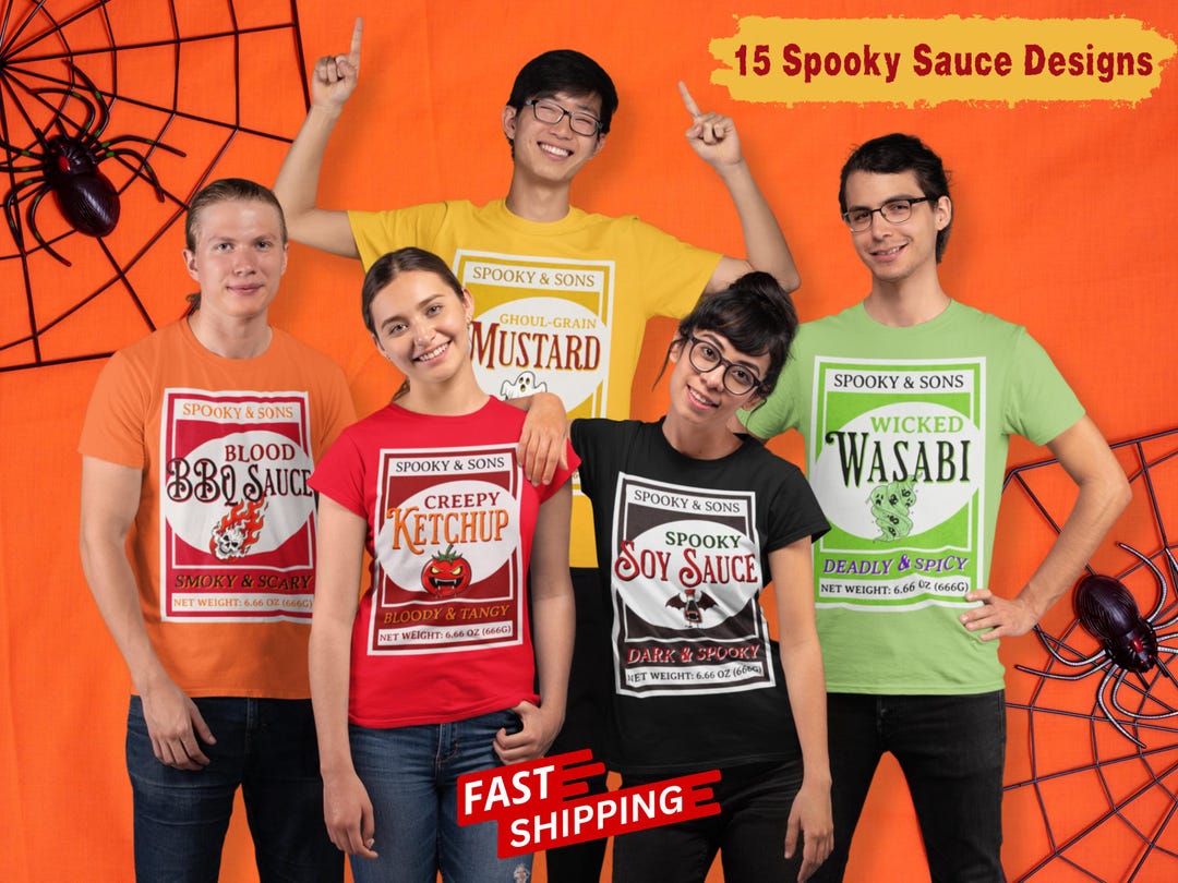Spooky Condiment Halloween Group Costume Shirt, Funny Group Food T ...