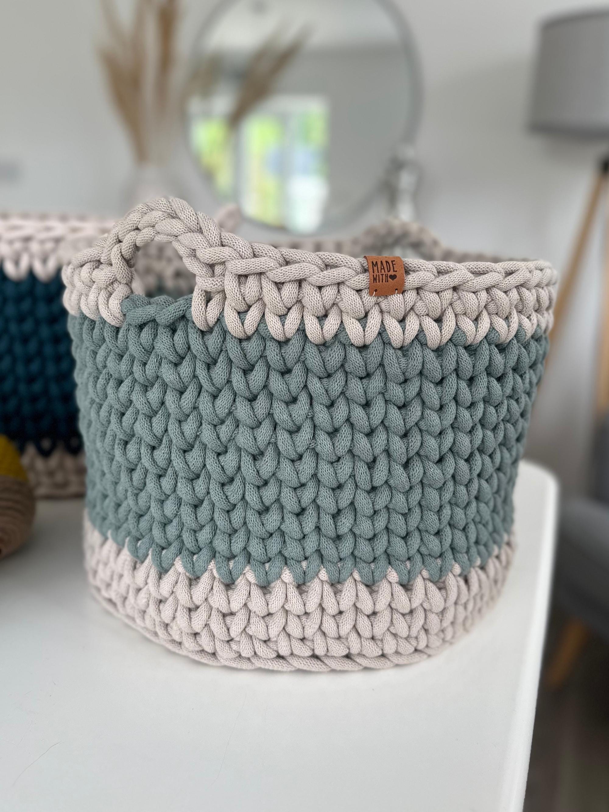 Extra Large Crochet Basket Pattern PDF | Sturdy Toy & Blanket Basket ...