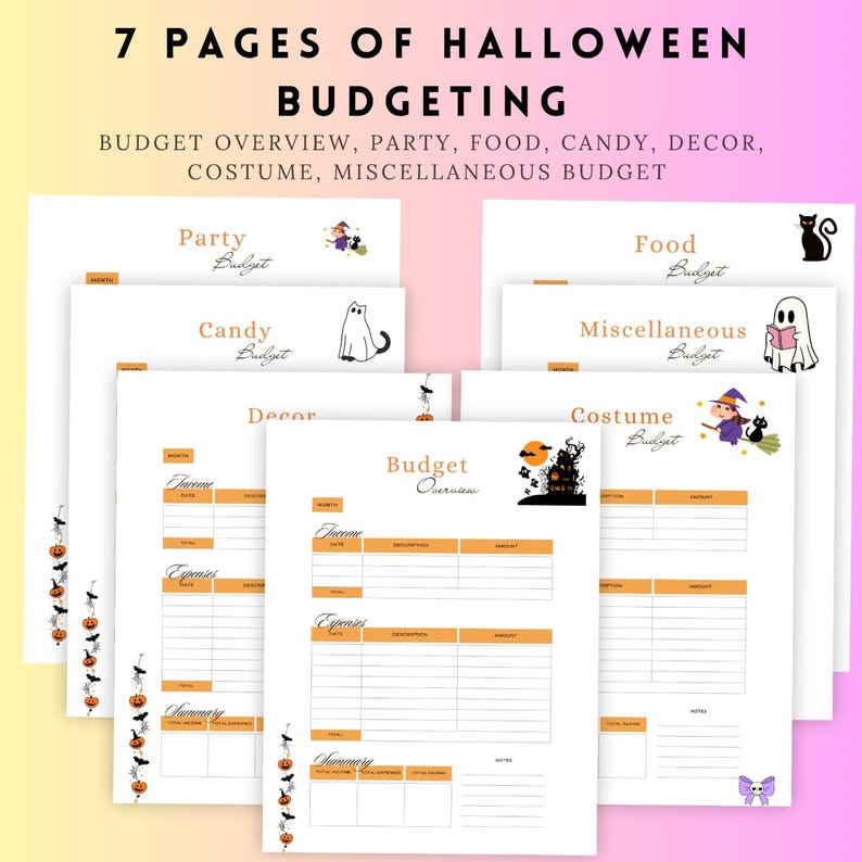 Digital Halloween Party Planner for Busy Mom, Halloween Planner Digital ...