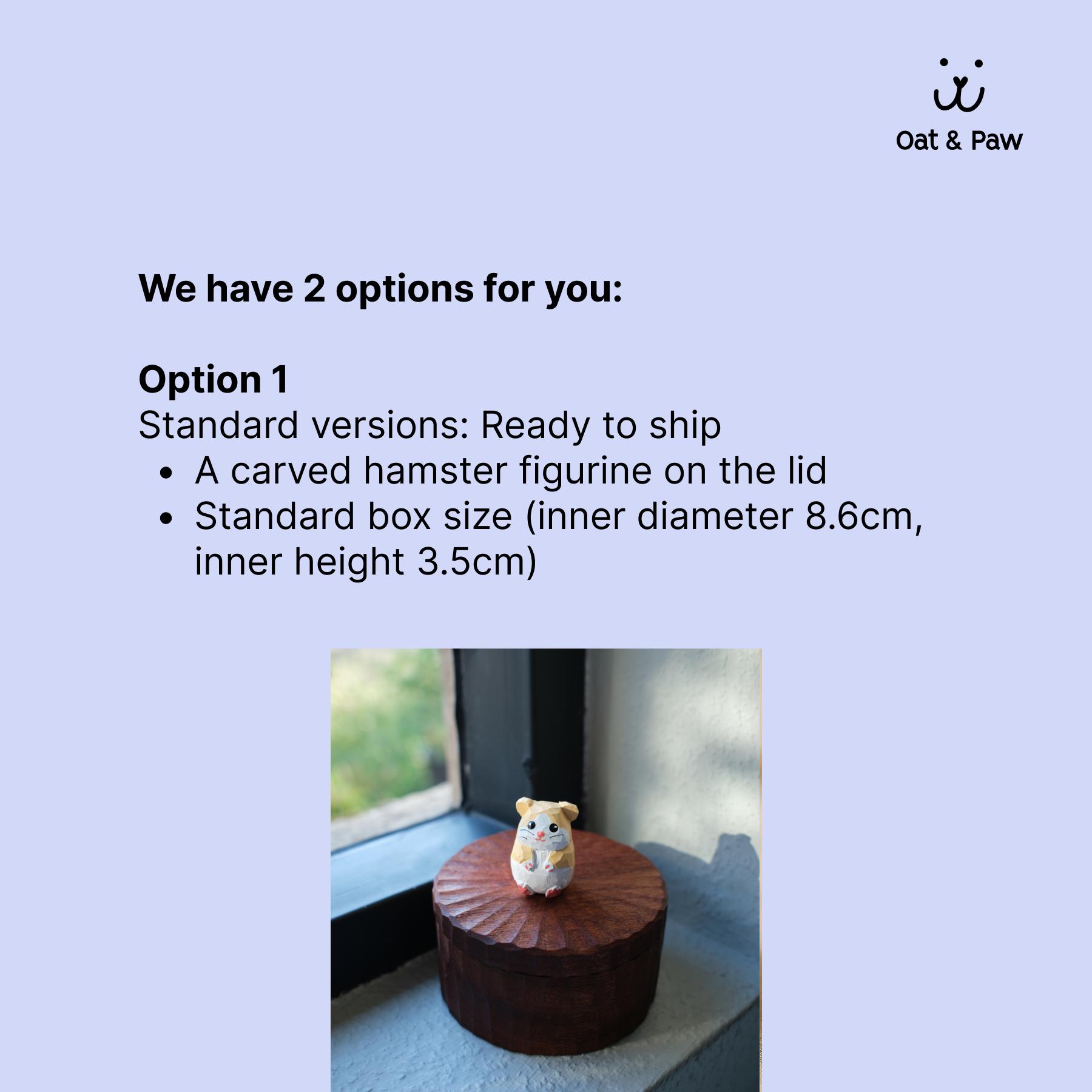 Handmade Wooden Hamster Memorial Urn: Hamster Ashes Keepsake Box by ...