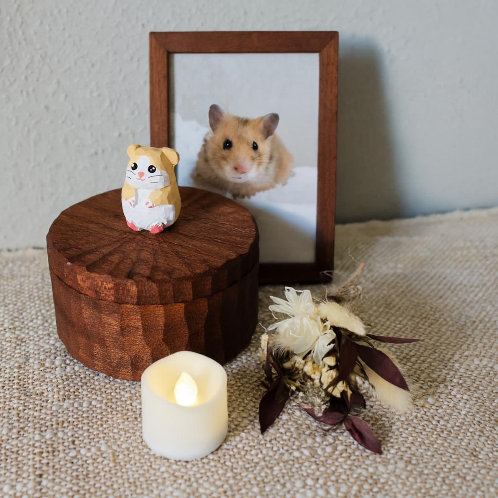 Handmade Wooden Hamster Memorial Urn: Hamster Ashes Keepsake Box by ...