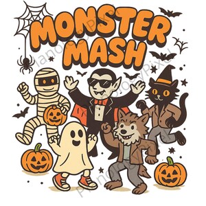 Monsters Mash PNG: Spooky Season PNG - Etsy