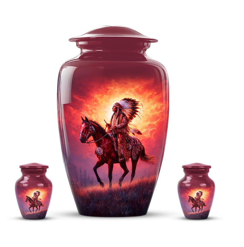 Personalized Native American Urn, Cremation Urn for Ashes, Memorial Urn ...