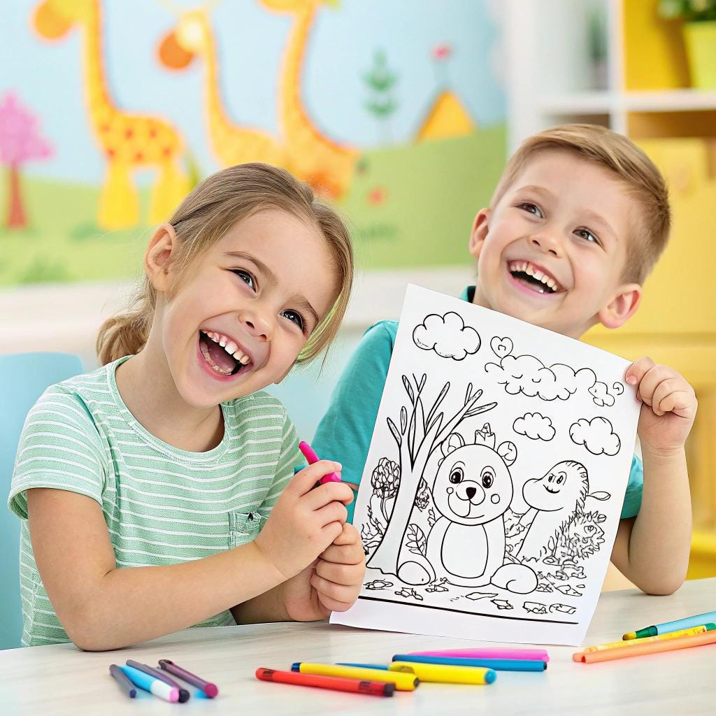 Pet Coloring Pages for Kids – Cute Dogs & Cats – Printable Animal ...