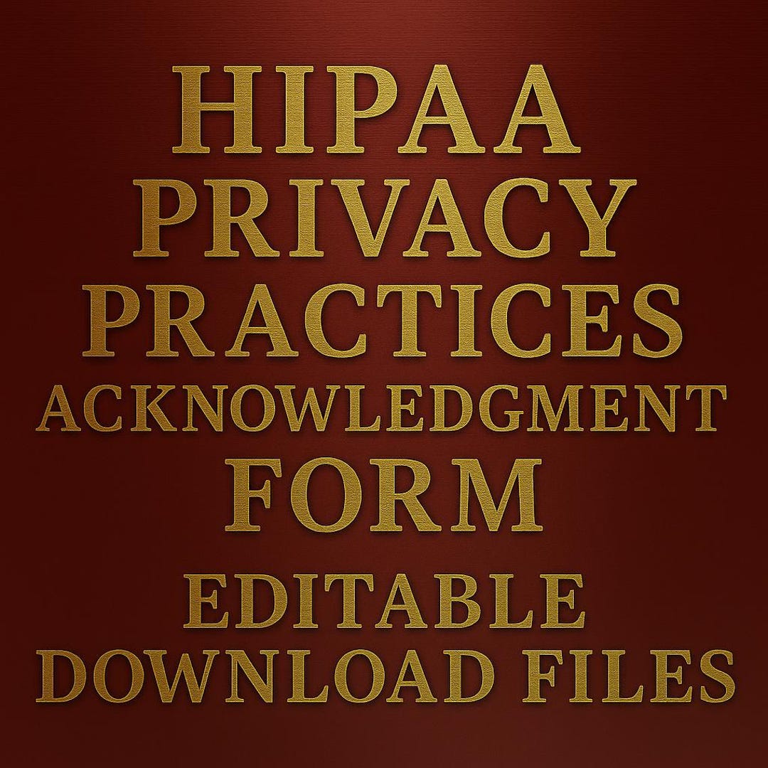 HIPAA Privacy Form Download | Patient Acknowledgment Sheet | Medical ...