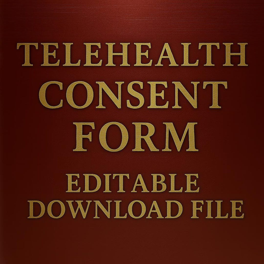 Telehealth Consent Form | HIPAA Compliant Editable Template | Patient ...