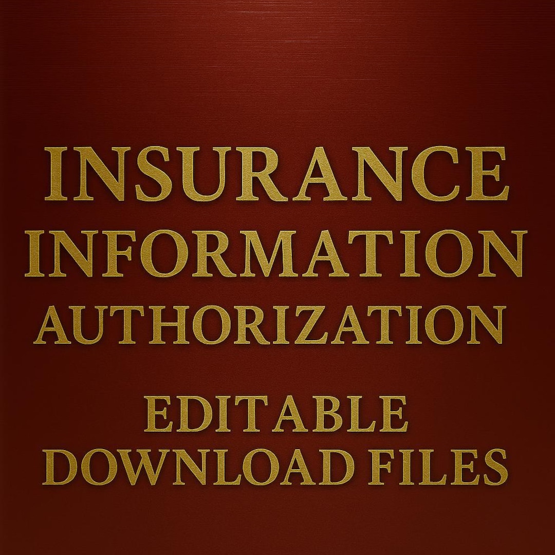 HIPAA Insurance Information Form: Editable Patient Intake Template ...