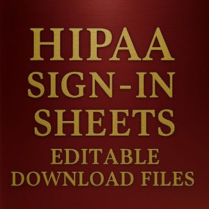 Hipaa-compliant Patient Sign-in Sheets – Editable Download Files - Etsy