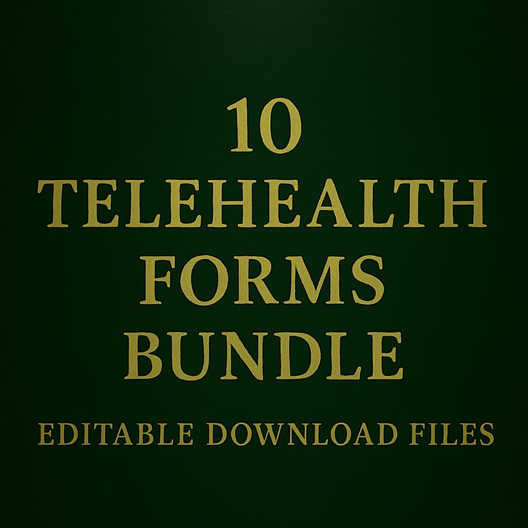 Editable Telehealth Forms Bundle: HIPAA Compliant Templates (digital ...
