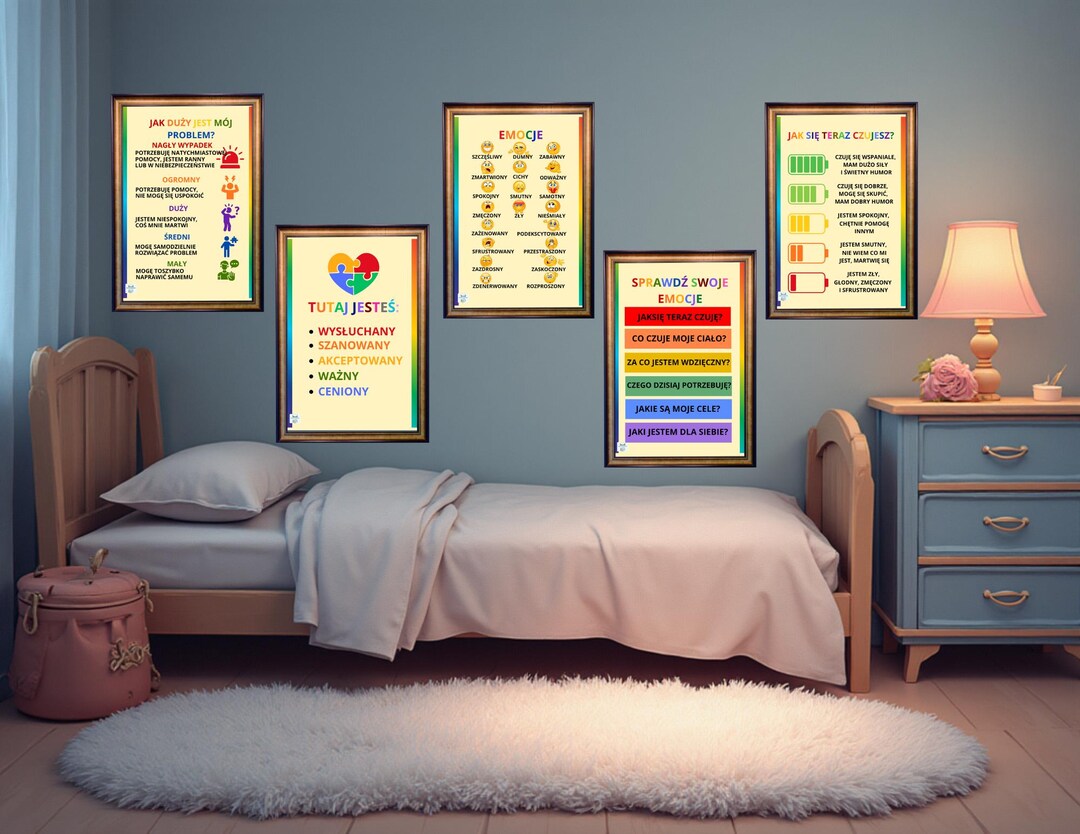 Posters "a Corner Where Feelings Matter" for a Boy in Polish ...
