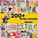 200+ Amusing, Cartoon SVG/PNG Files, Vintage Cartoon Clipart Set ...