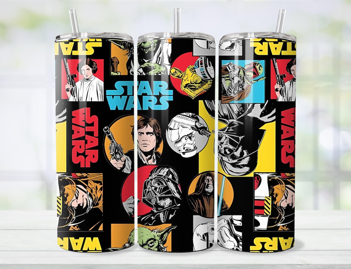 Starwars Tumbler Wrap Bundle, Instant Download 20oz Tumbler PNG Wraps ...