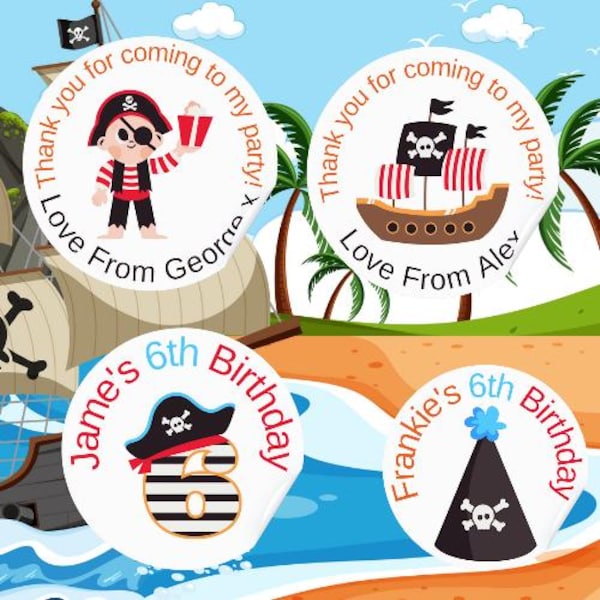 Pirate Stickers - Etsy UK