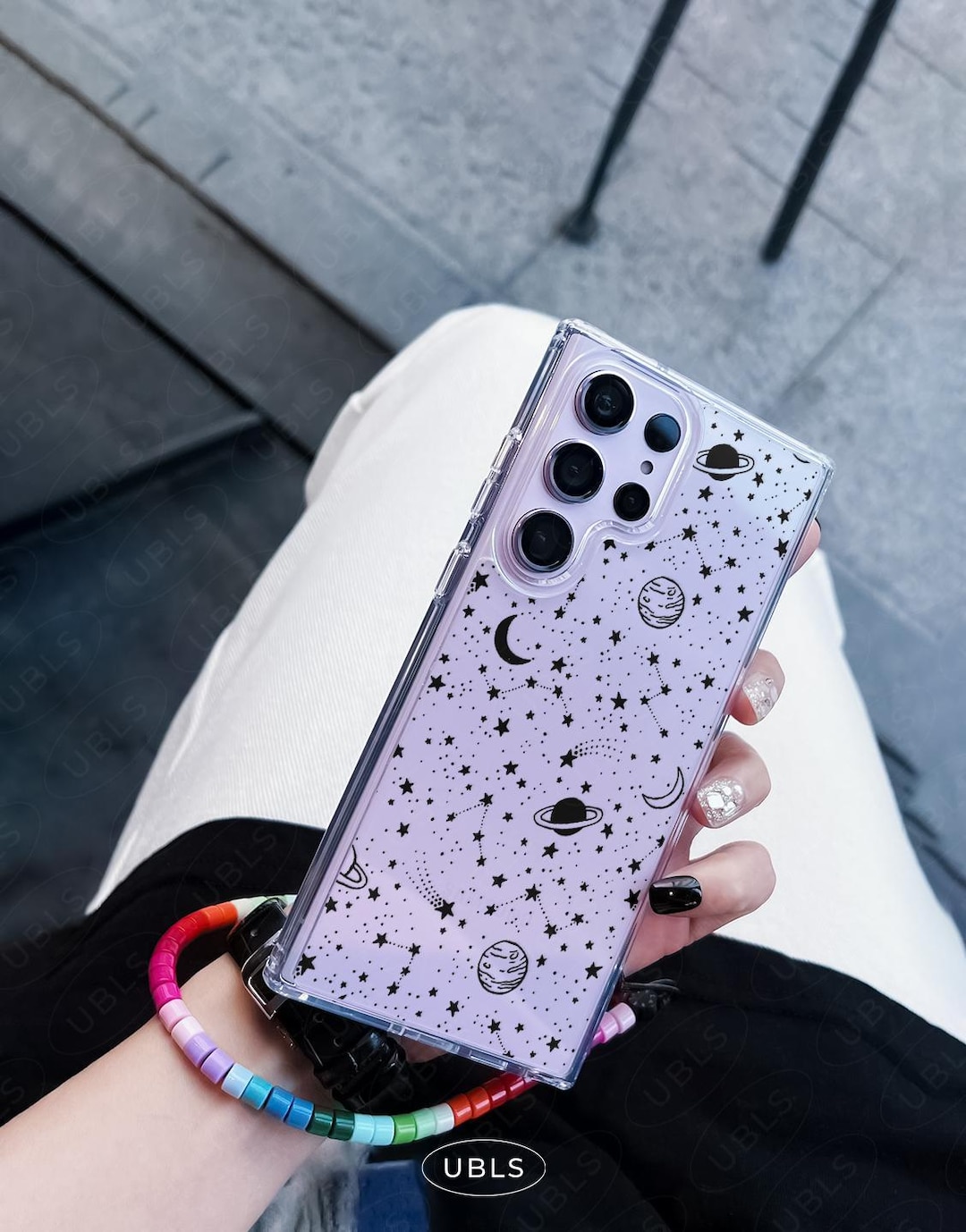 Minimalist Space Moon Star Clear Phone Case for Samsung S26 Ultra S25 ...