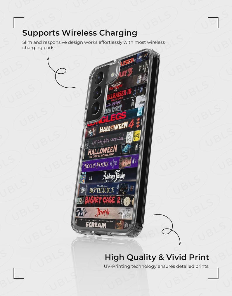 Retro Horror VHS Tape Collage Phone Case for Magsafe Samsung S26 Ultra ...