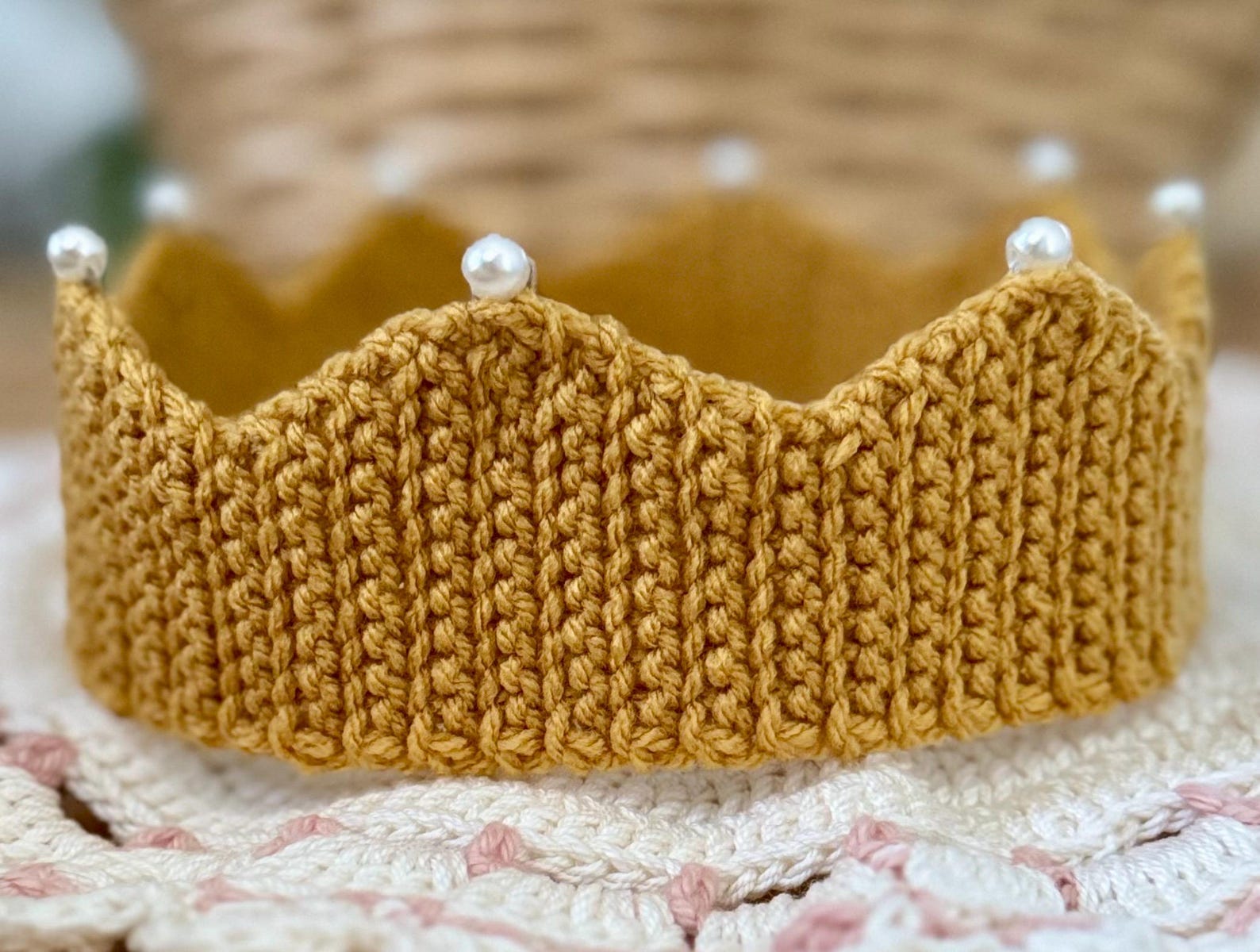 Crochet Crown With Pearls - Etsy