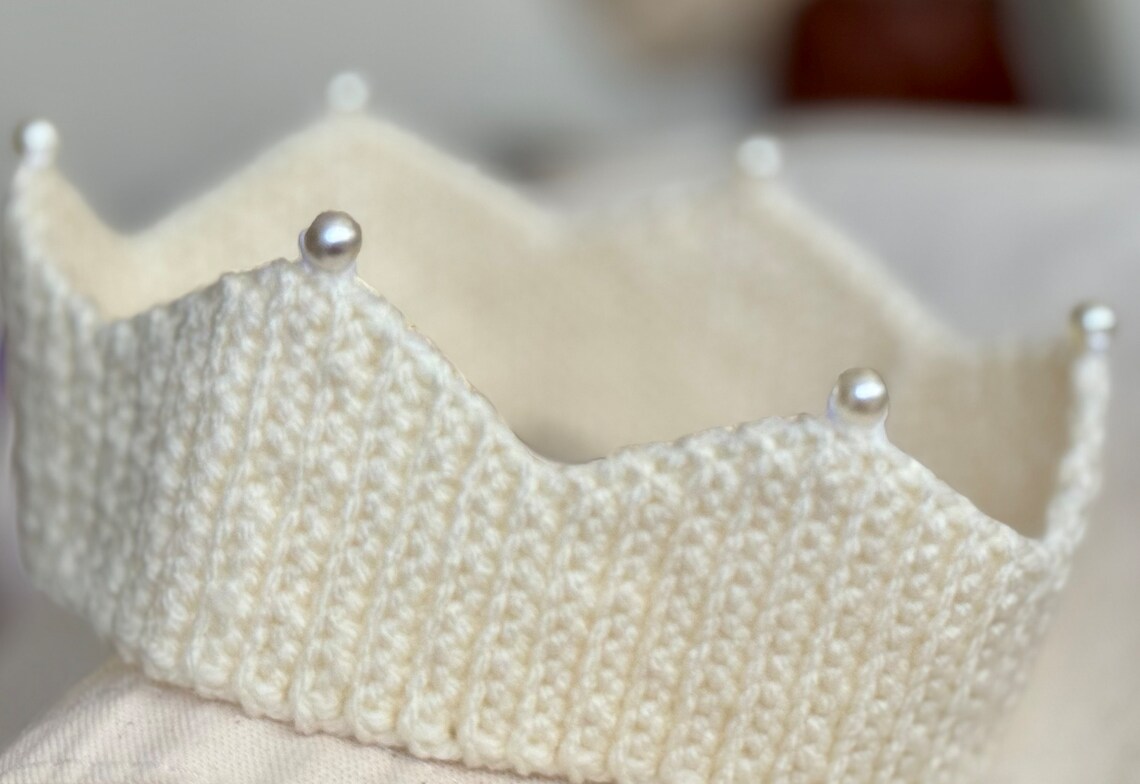 Crochet Crown With Pearls - Etsy