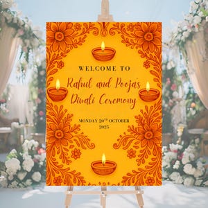 Colorful Diwali Welcome Sign Template| Digital Download Diwali ...
