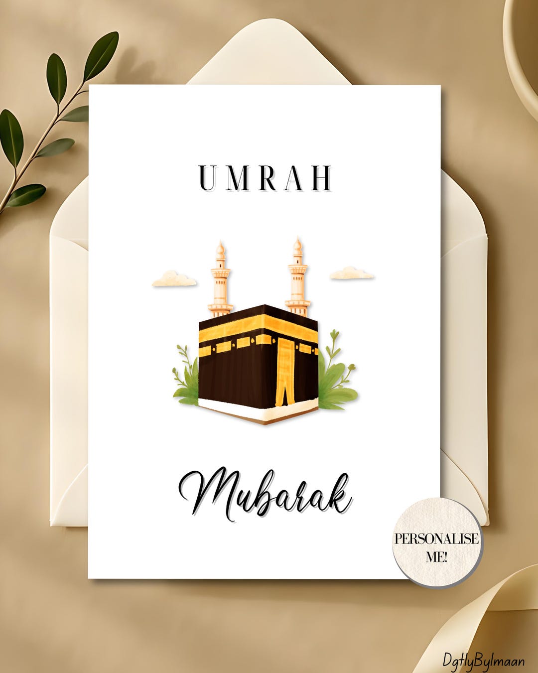Umrah Mubarak Card, Islamic Umrah Cards, Umrah Gifts, Umrah Card, Eid ...