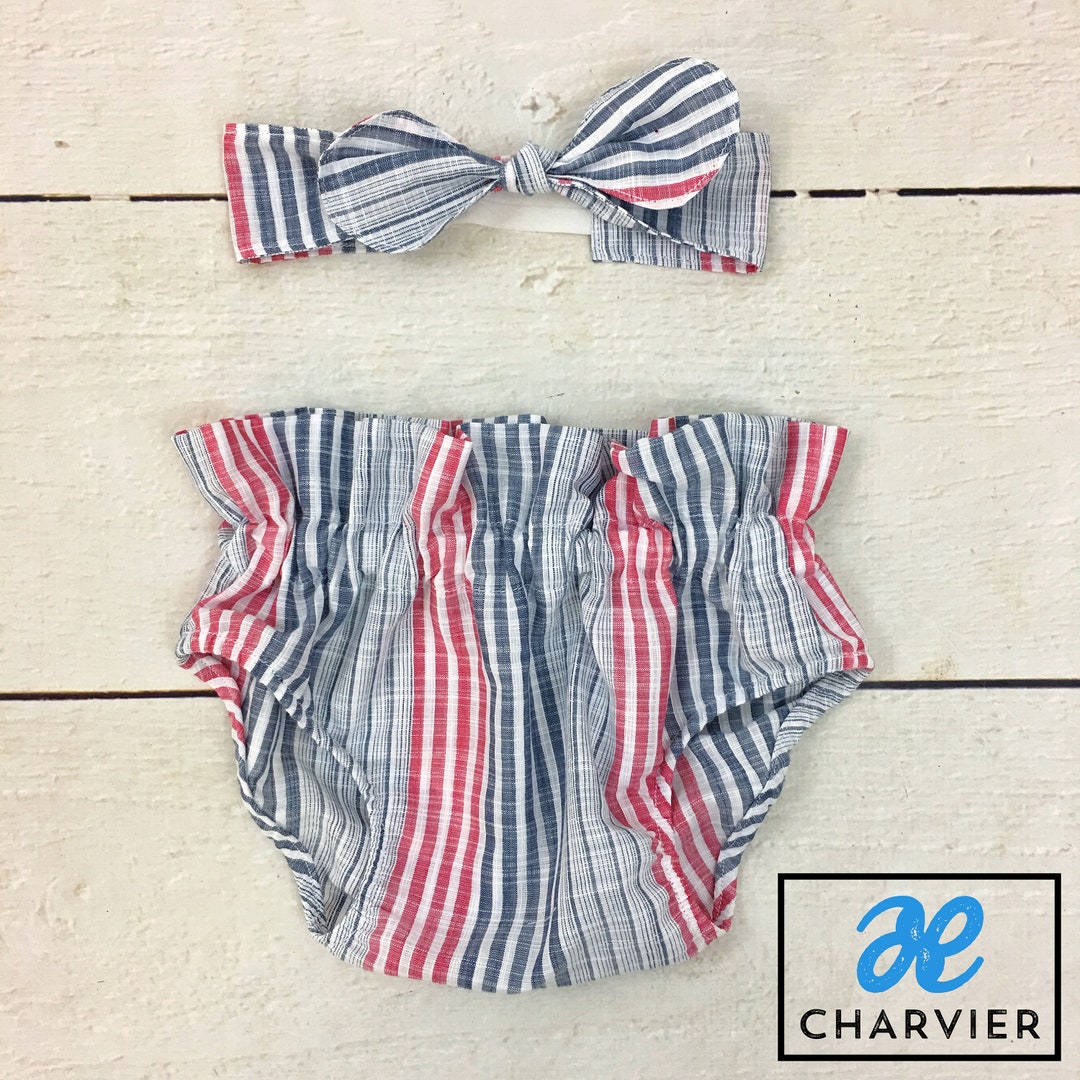Let Your Flag Fly Summer Bloomers Set With Headband Sizes 9/12 Months ...