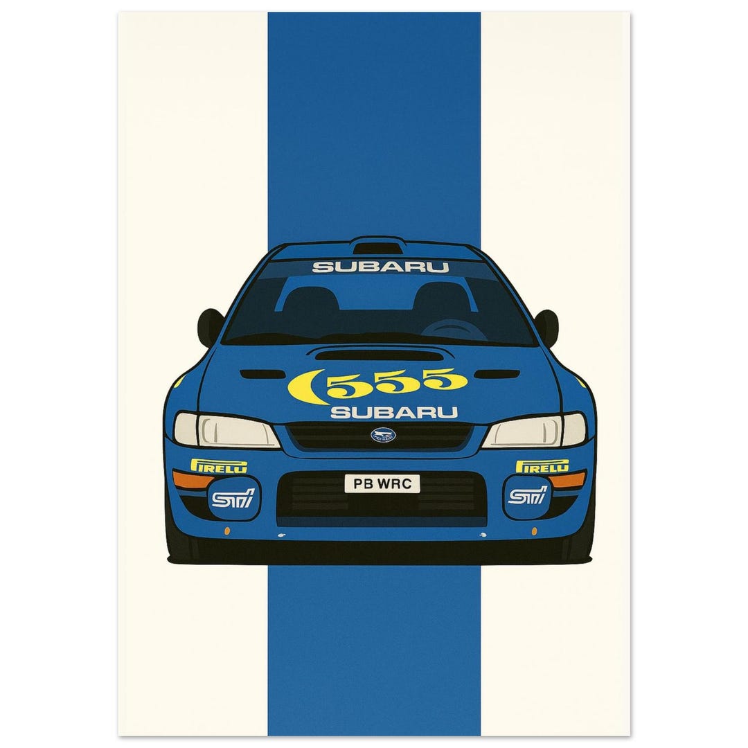 Subaru Impreza Rally Car Minimalist Poster | WRC Champion Wall Art ...