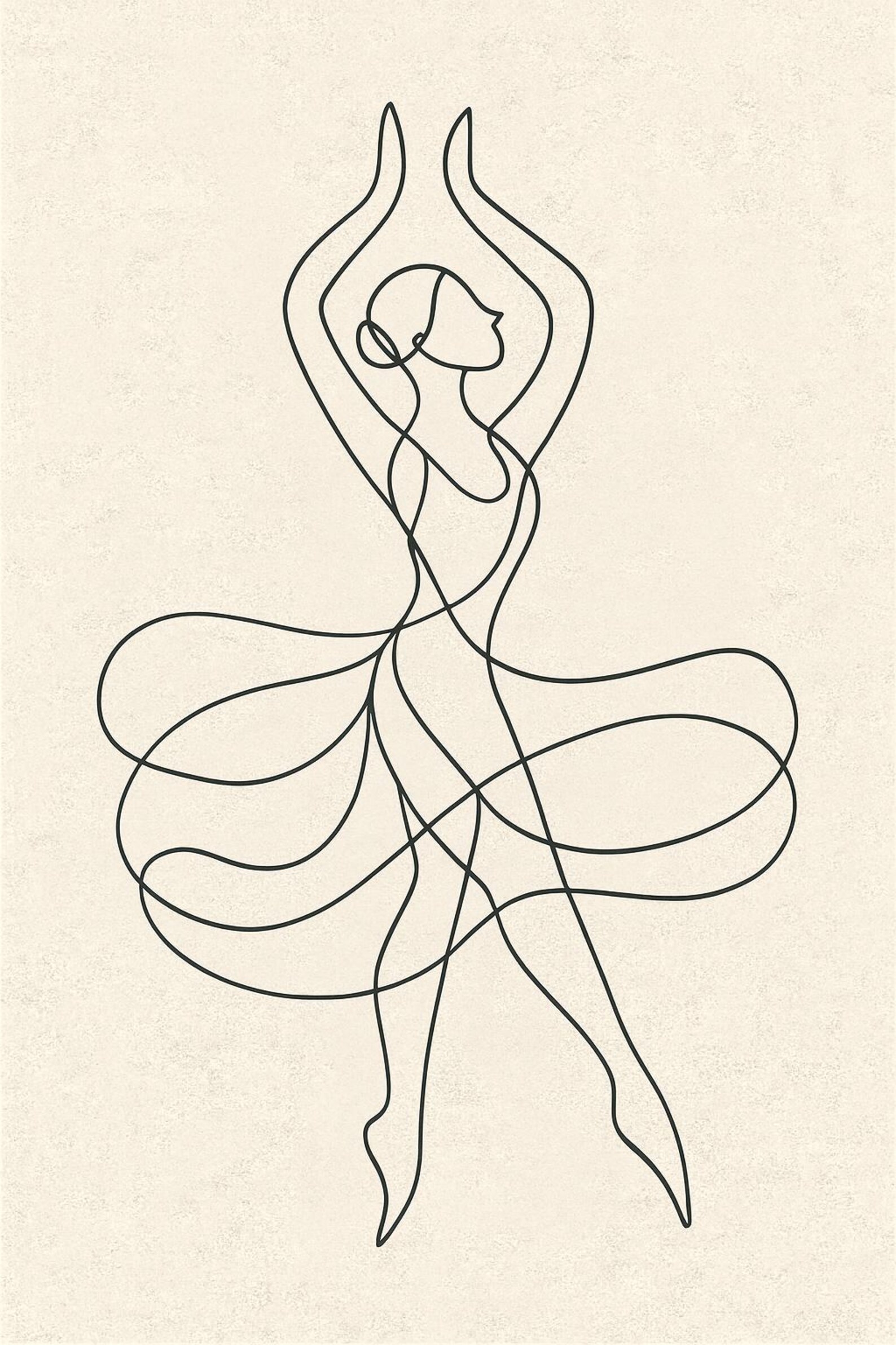 Ballet Dancer Stencil Art Pack of 3 Digital Download | Dance Wall Art ...