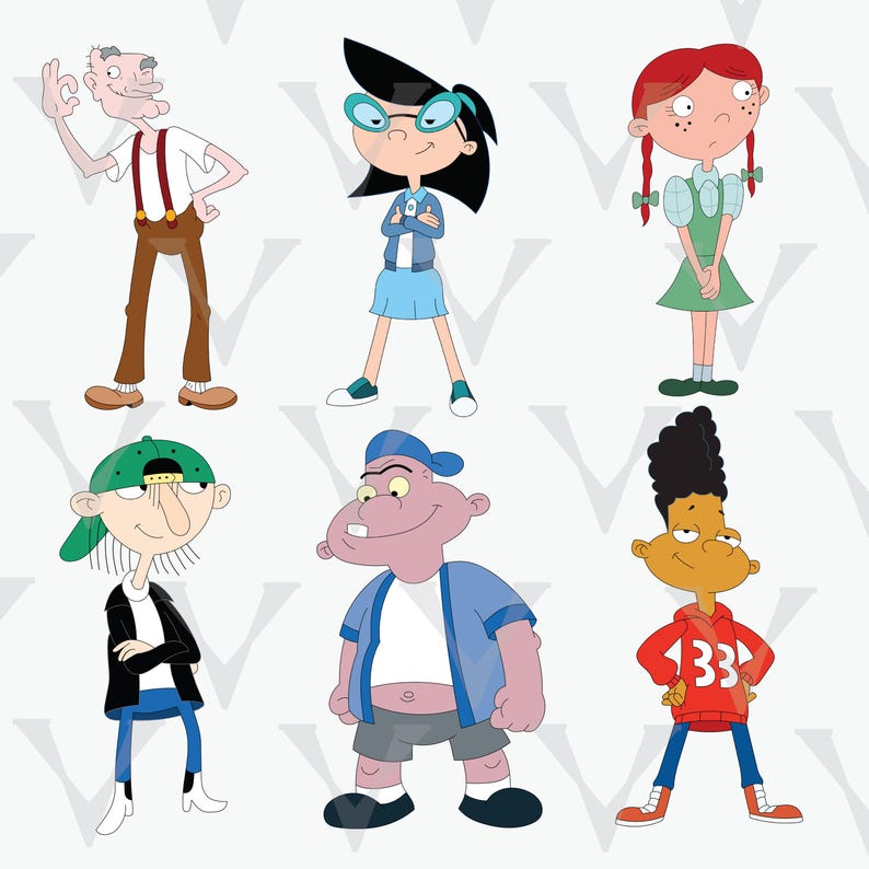 Hey Arnold Clipart Bundle Digital Download PNG SVG Vector Cartoon ...