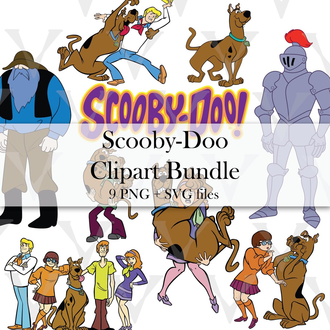 Sc-ooby Doo Clipart Bundle PNG SVG Cartoon Dog Sublimation Digital ...