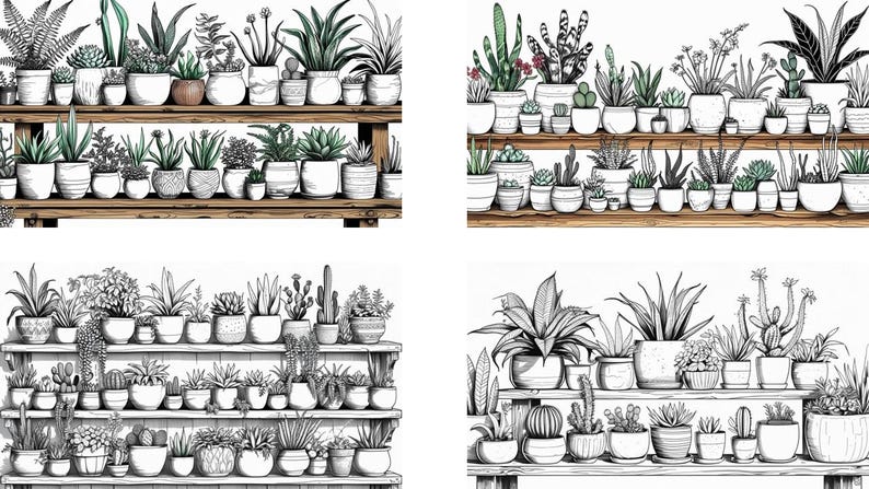 40 Botanical Coloring Pages for Kids and Adults - Printable Plant ...