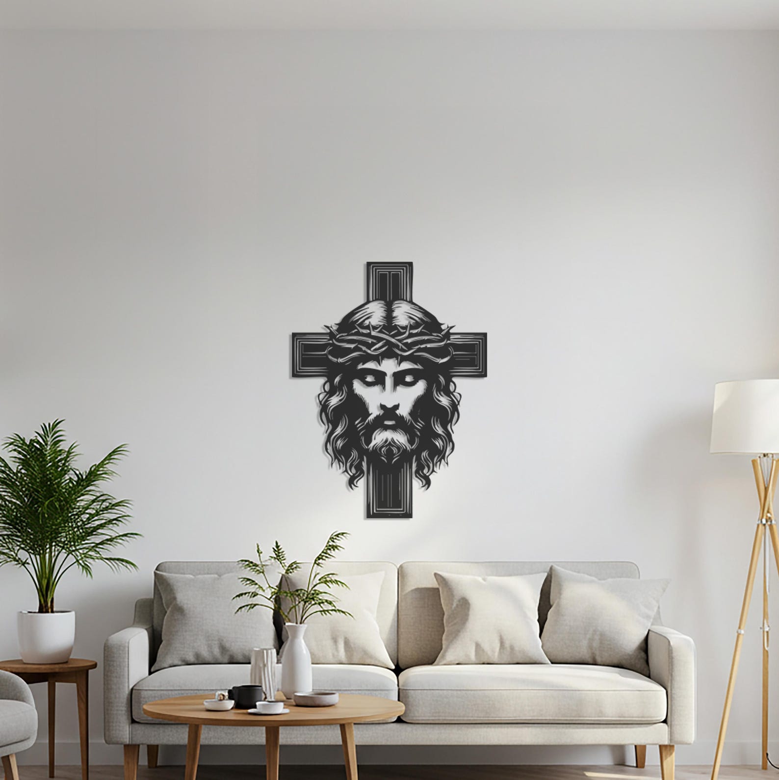 Jesus Christ Face Metal Wall Art - Religious Silhouette - Etsy