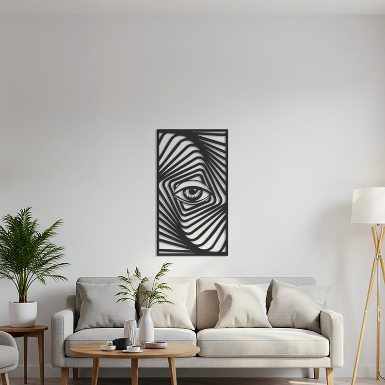Abstract Eye Metal Wall Art, Modern Geometric Sculpture - Etsy